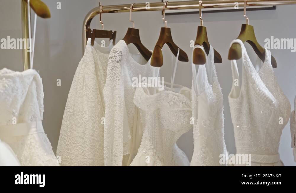 Wedding dresses rack Stock Videos & Footage - HD and 4K Video Clips - Alamy