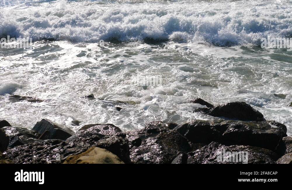 Close up wave crashing shore Stock Videos & Footage - HD and 4K Video ...