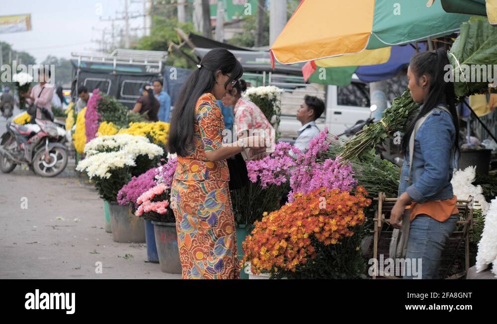 Flowers burmese woman myanmar Stock Videos & Footage - HD and 4K Video ...
