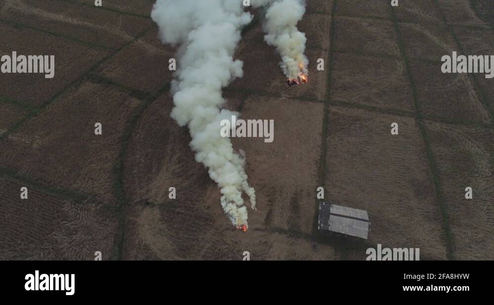 Destroying the Ozone layer with smoke pollution from farmers burning ...