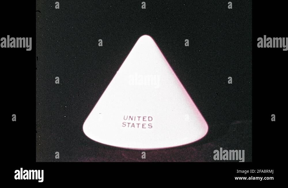 1960s: UNITED STATES: drawing of launch escape system. Surface module ...