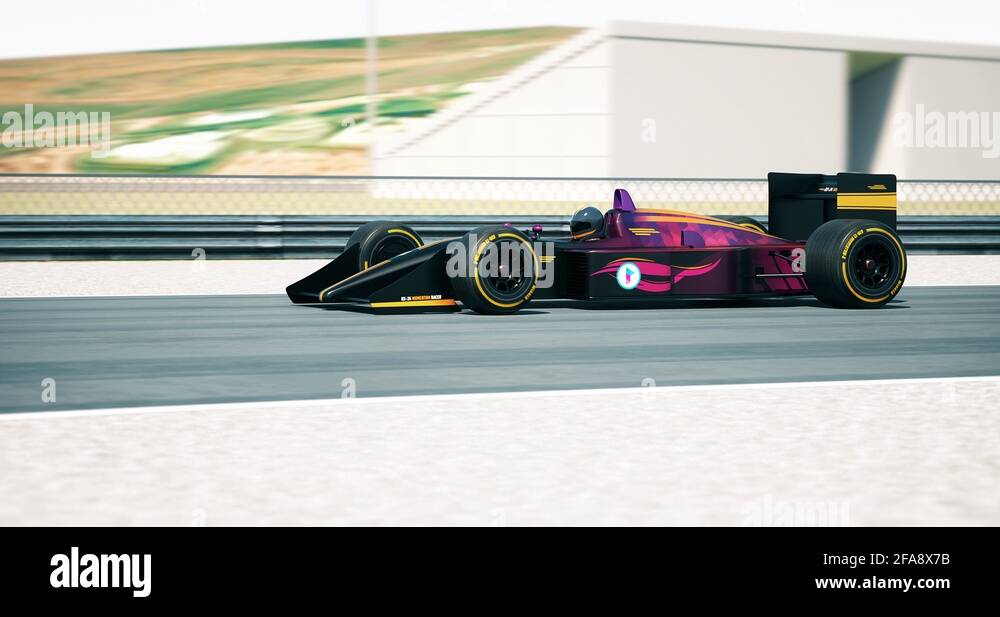 Formula one racing car crossing finish line and winning the race Stock Video Footage - Alamy