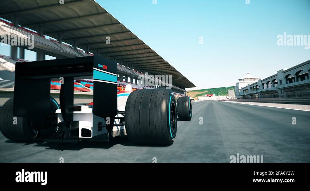 Formula one racing car crossing finish line and winning the race Stock ...