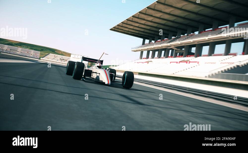 Formula one racing car crossing finish line and winning the race Stock ...