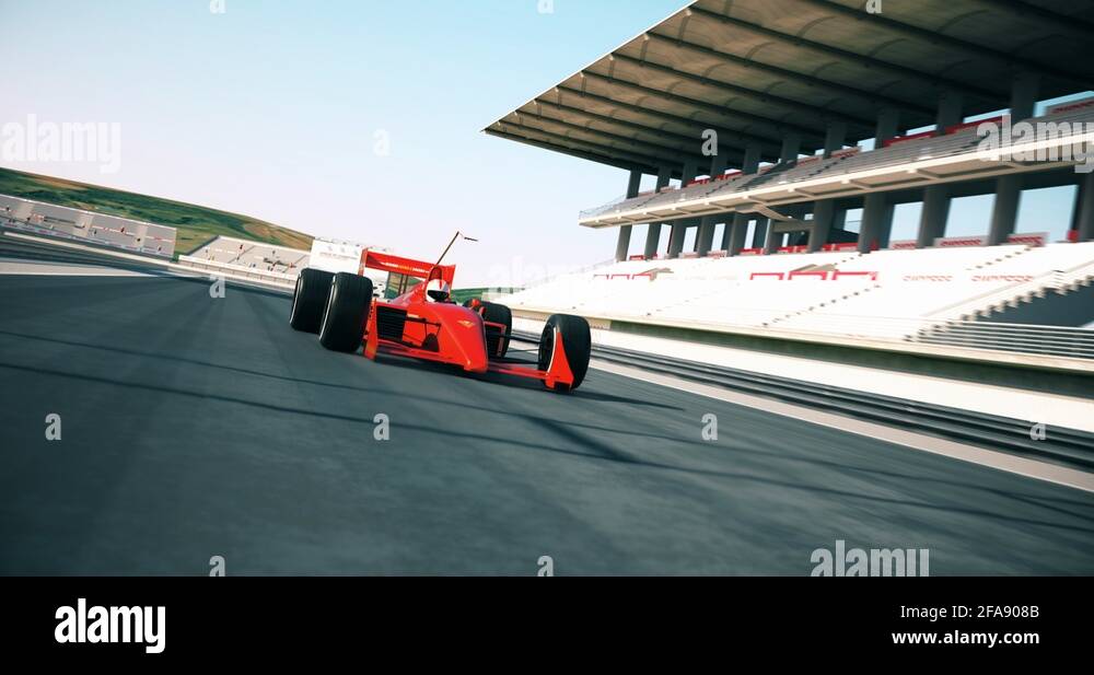 Formula one racing car crossing finish line and winning the race Stock ...