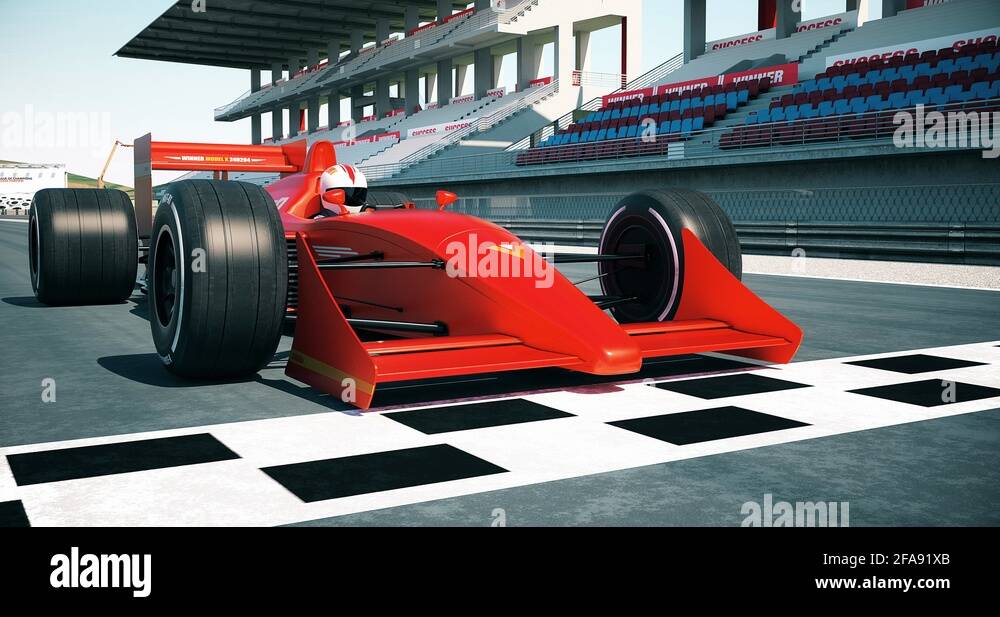 Formula one racing car getting ready then accelerating Stock Video ...