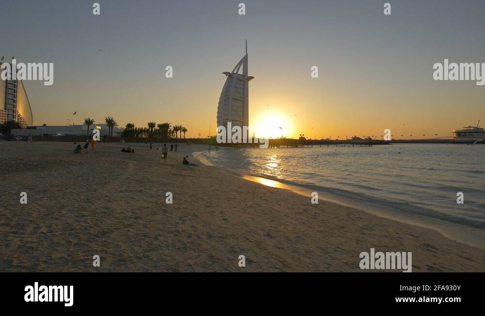 Burj al arab beach sunset Stock Videos & Footage - HD and 4K Video ...