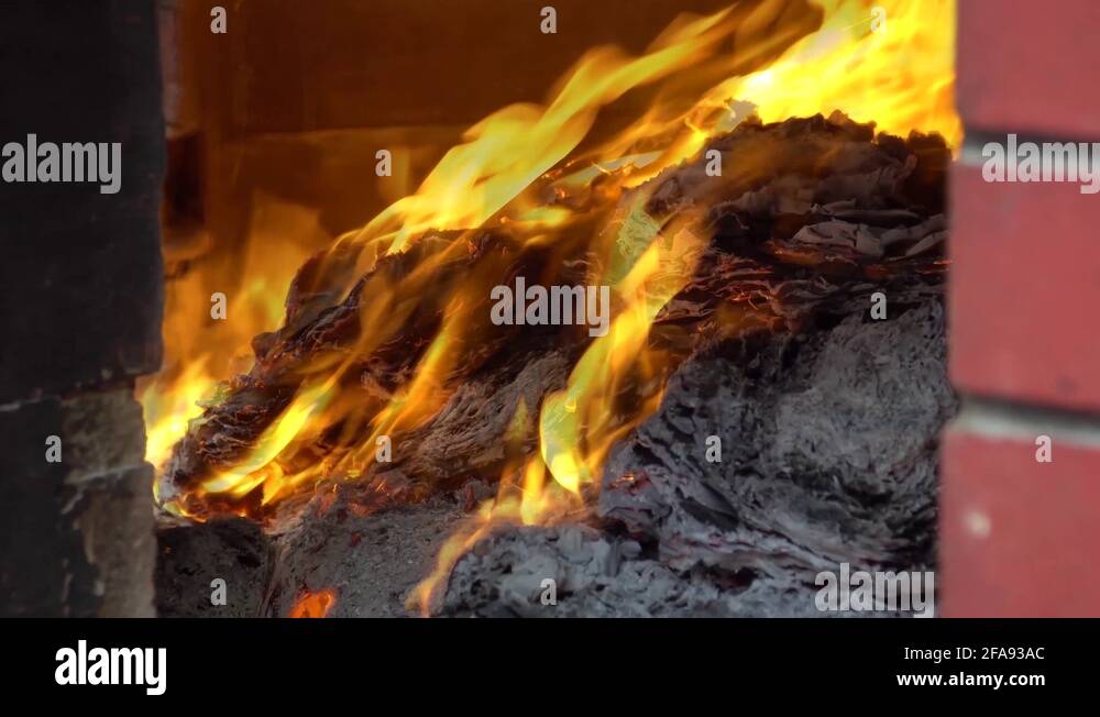 Cinemagraph of Fire Burning in Fireplace Stock Video Footage - Alamy