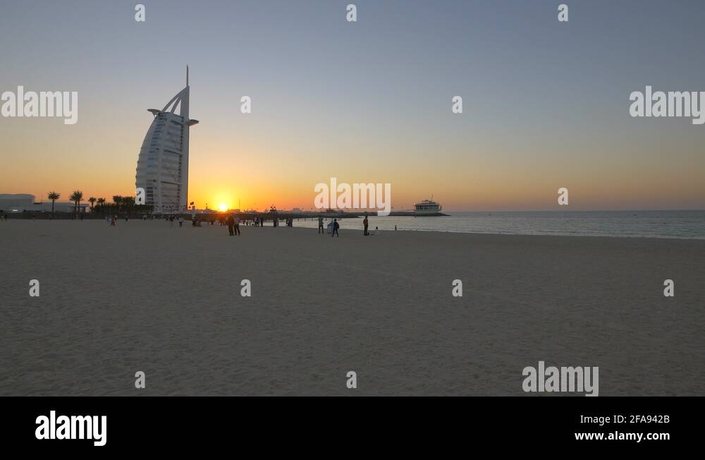Burj al arab beach sunset Stock Videos & Footage - HD and 4K Video ...
