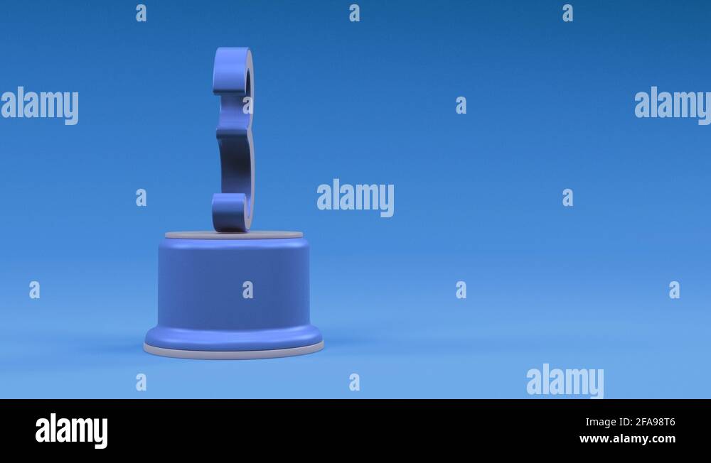 Third place number loop animation from center to left side cold look ...