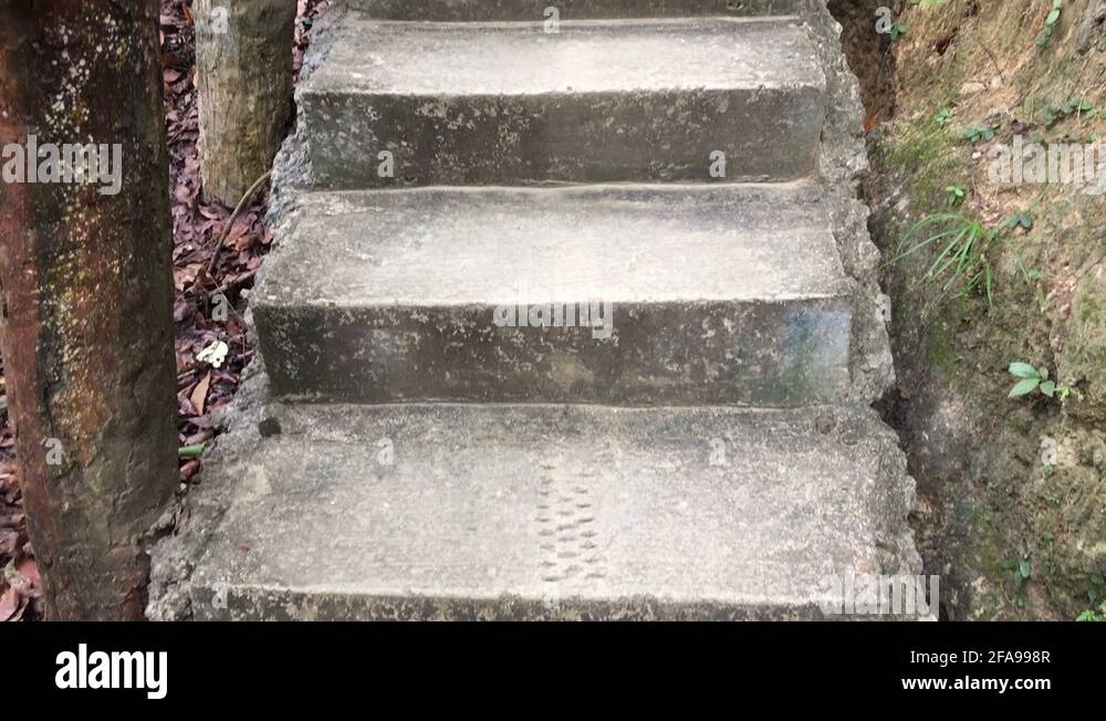 Huge staircase in Bohol island in the Philippines Stock Video Footage ...