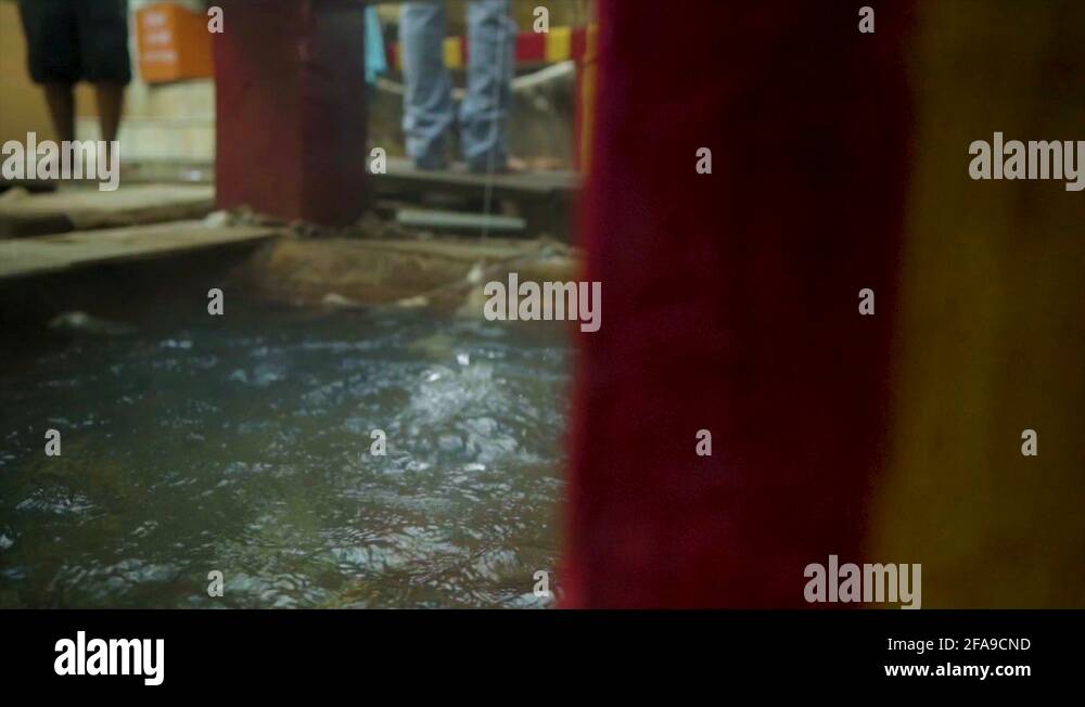 boiling hot spring inside the manikaran temple of india - himachal ...