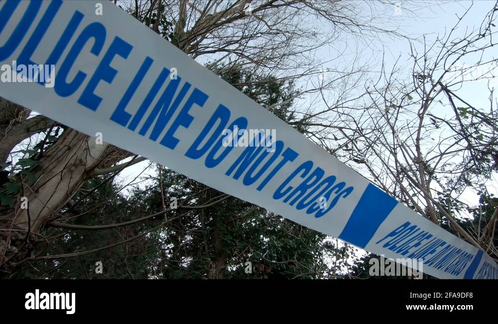 'Police Line Do Not Cross Line' Reveal, Crime Scene Warning Tape Stock ...