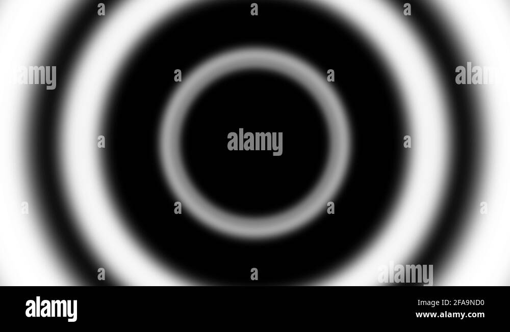 Black and White Radial Waves Motion Background Seamless Loop Stock ...