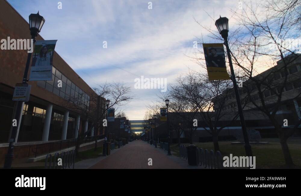 University campus walkway Stock Videos & Footage - HD and 4K Video ...