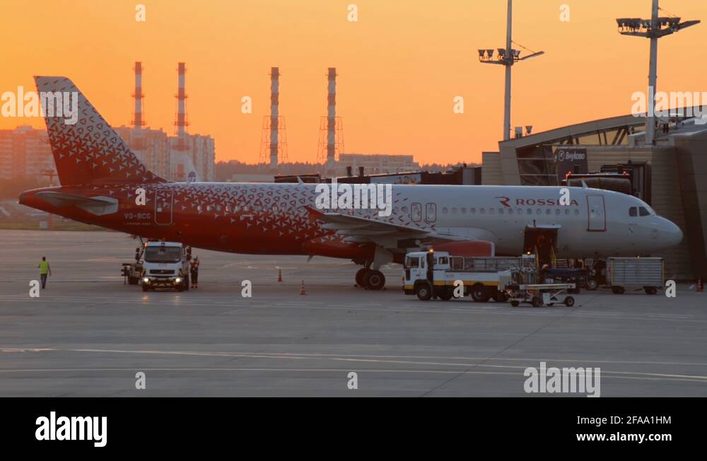 Aircraft stand at the air terminal gates Stock Video Footage - Alamy