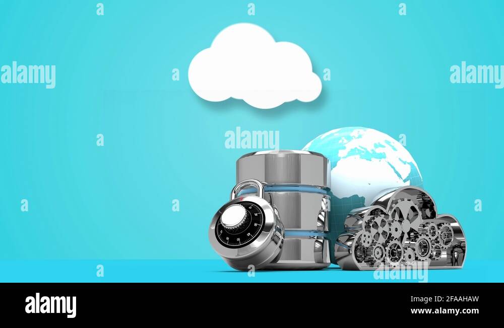 Animated icons of a cloud network Stock Video Footage - Alamy