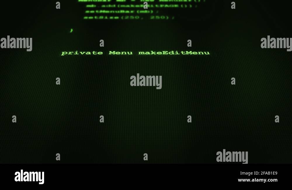 Green Software code typing out on screen V2 Stock Video Footage - Alamy