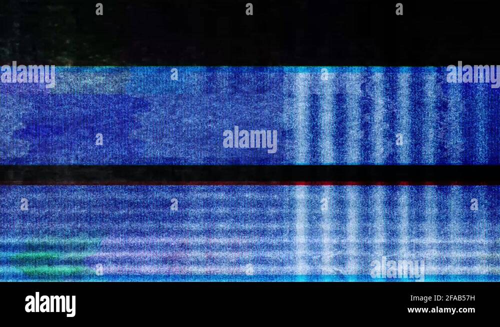 Tv static noise with magnet transmission Stock Video Footage - Alamy