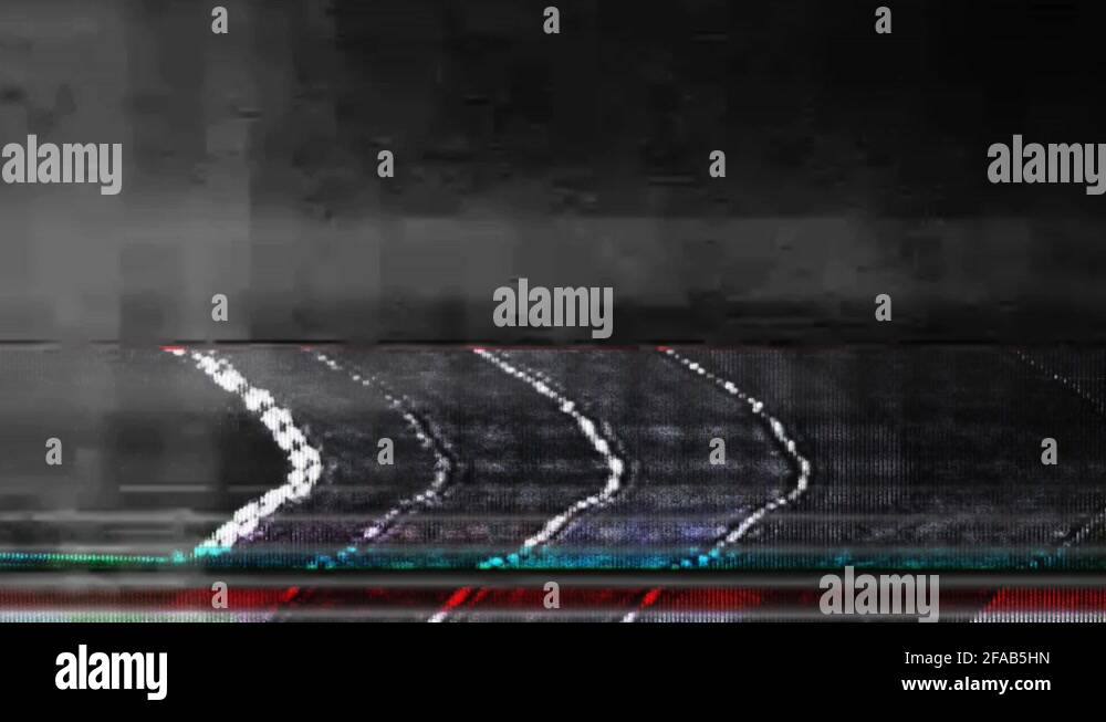 Tv static noise with magnet transmission Stock Video Footage - Alamy