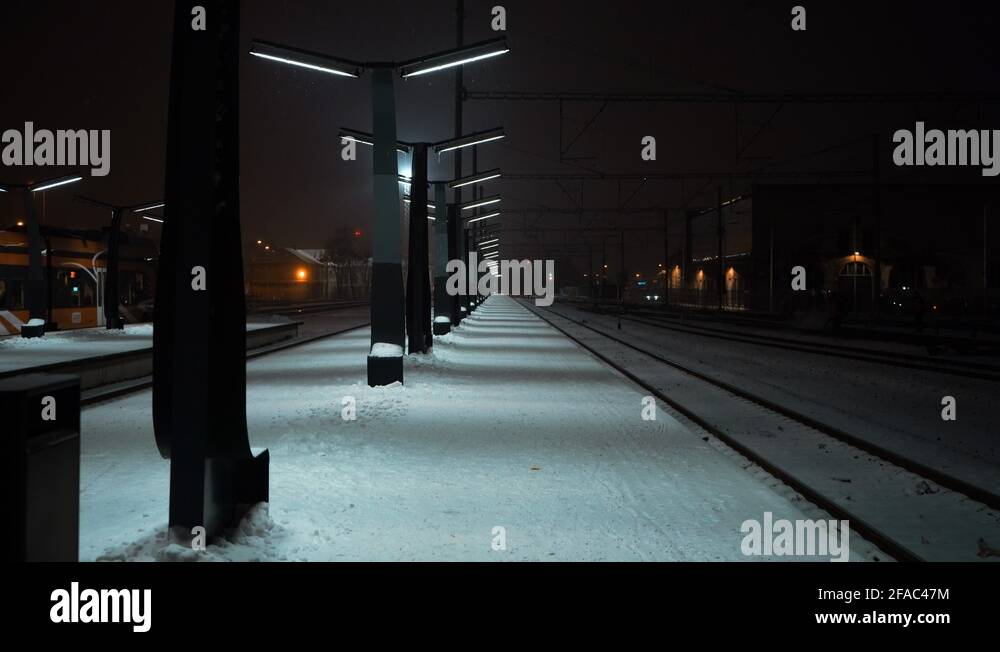 Cold snowy train platform at night Stock Videos & Footage - HD and 4K ...