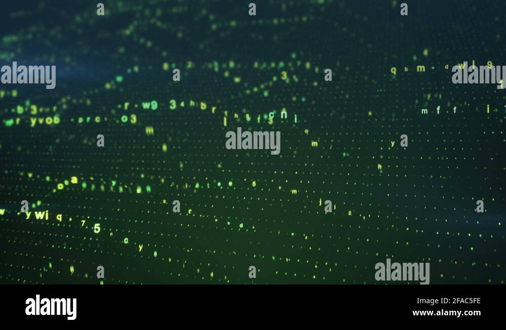 Floating random letters seamless loop 3D render animation 4k UHD ...