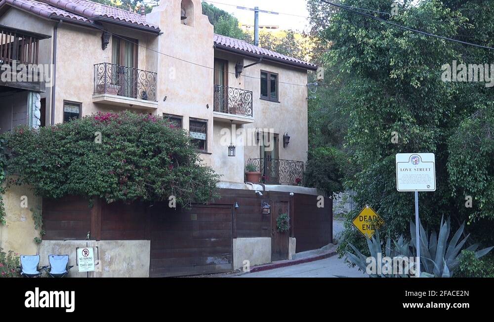 The Home of Doors frontman Jim Morrison in Laurel Canyon Stock Video ...
