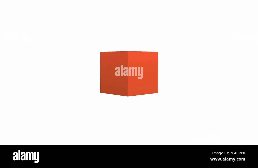 orange box isolated on white background Stock Video Footage - Alamy