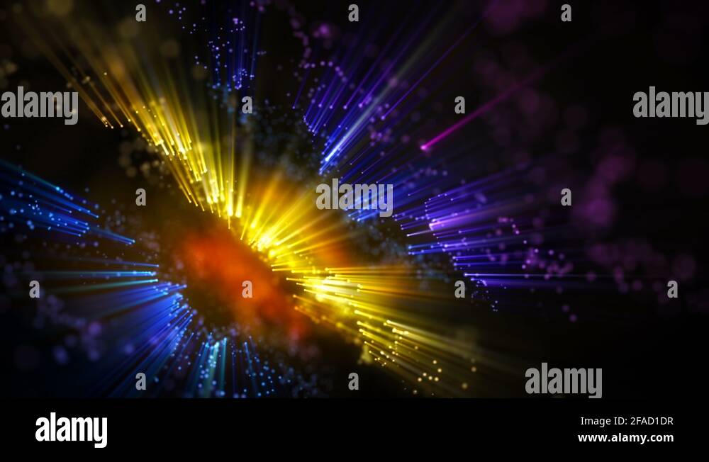 4K Abstract motion background animation shining particles dust wave ...
