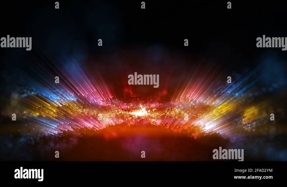 4K Abstract motion background animation shining particles dust wave ...