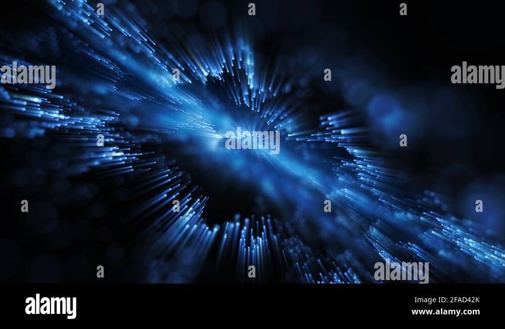 4K Abstract motion background animation shining particles dust wave ...