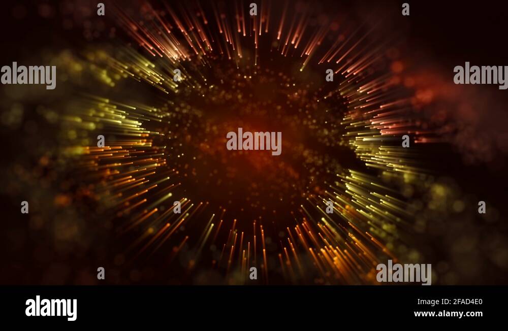 4K Abstract motion background animation shining particles dust wave ...
