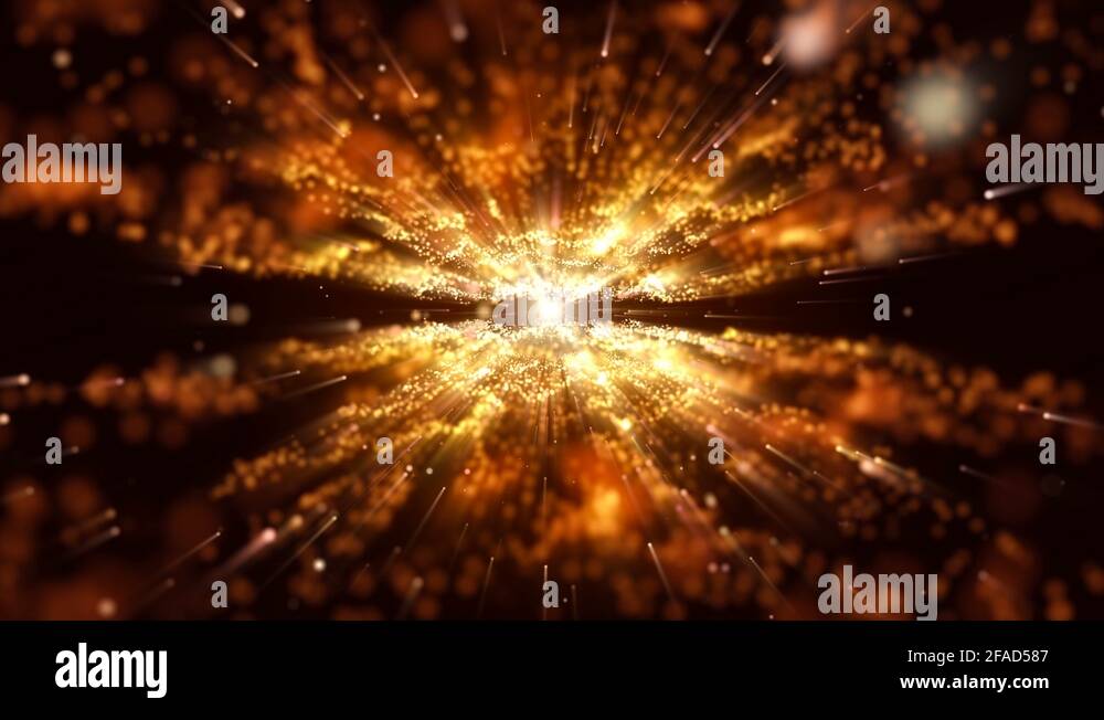 4K Abstract motion background animation shining particles dust wave ...