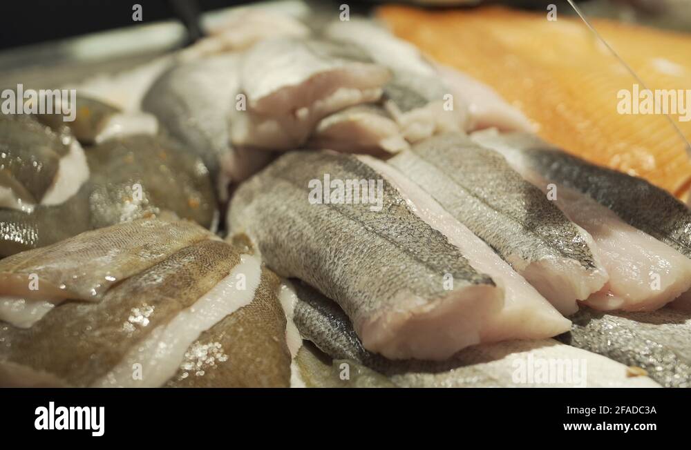 Cod fish fillets fishmongers Stock Videos & Footage - HD and 4K Video ...