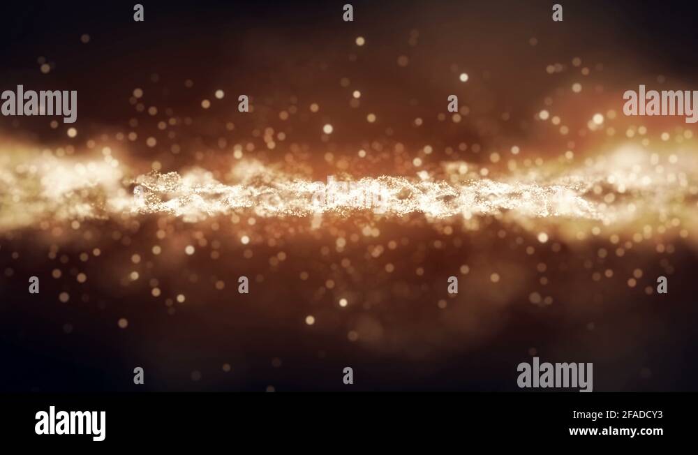4K Abstract motion background animation shining particles dust wave ...
