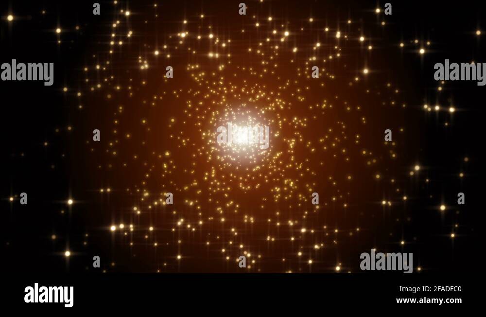 4K Abstract motion background animation shining particles dust wave ...