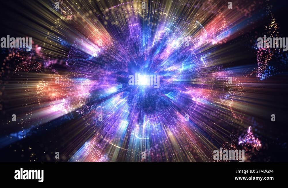 4K Abstract motion background shine particles dust wave circle sphere ...