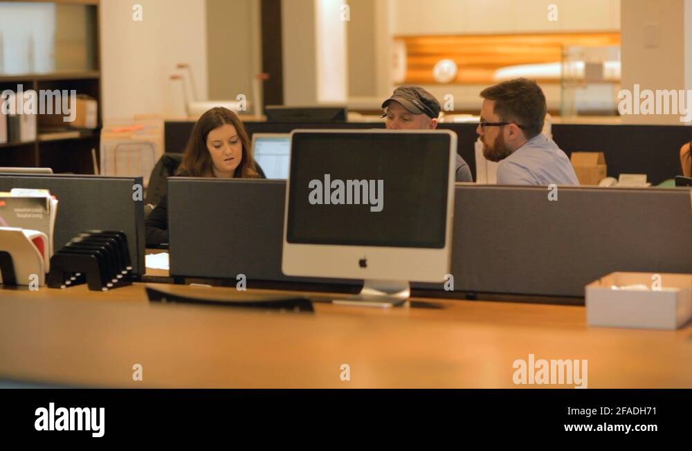 Office workers talking desk Stock Videos & Footage - HD and 4K Video ...