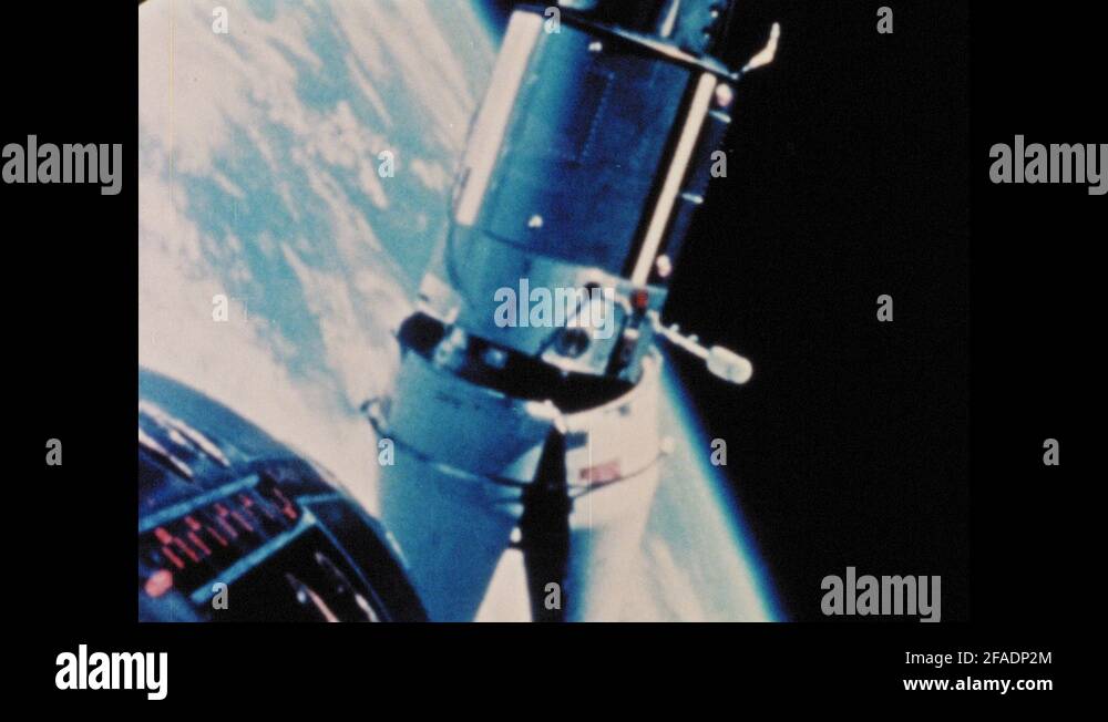 1960s: Gemini 9 command module with broken shroud hangs in orbit ...