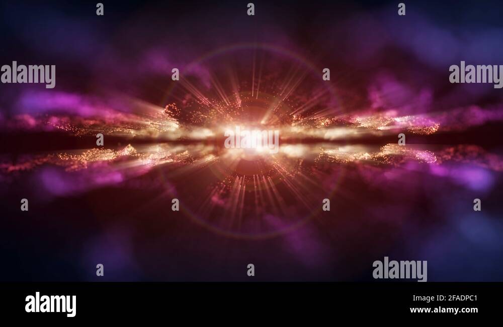 4K Abstract motion background animation shining particles dust wave ...