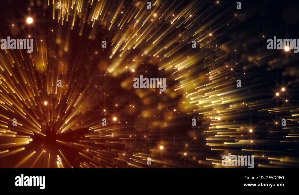 4K Abstract motion background animation shining particles dust wave ...