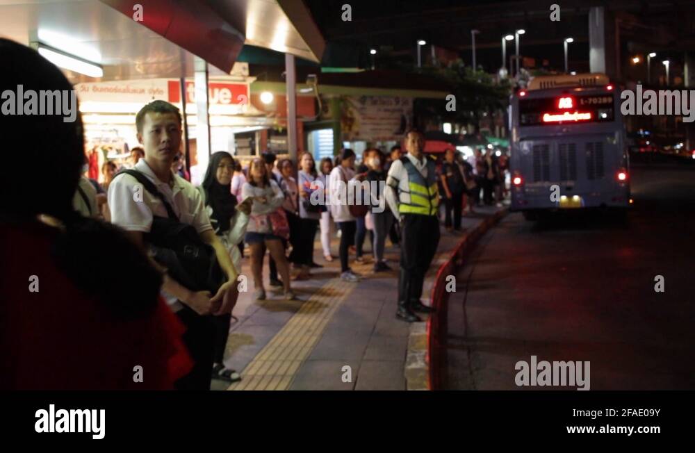 Crowd people waiting buses bus Stock Videos & Footage - HD and 4K Video ...