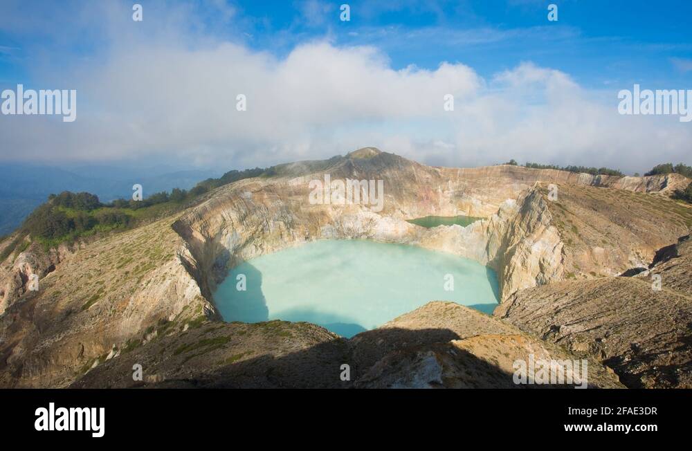 Kelimutu Volcanic Crater Sulfuric Lake, Flores Island, Indonesia Stock ...