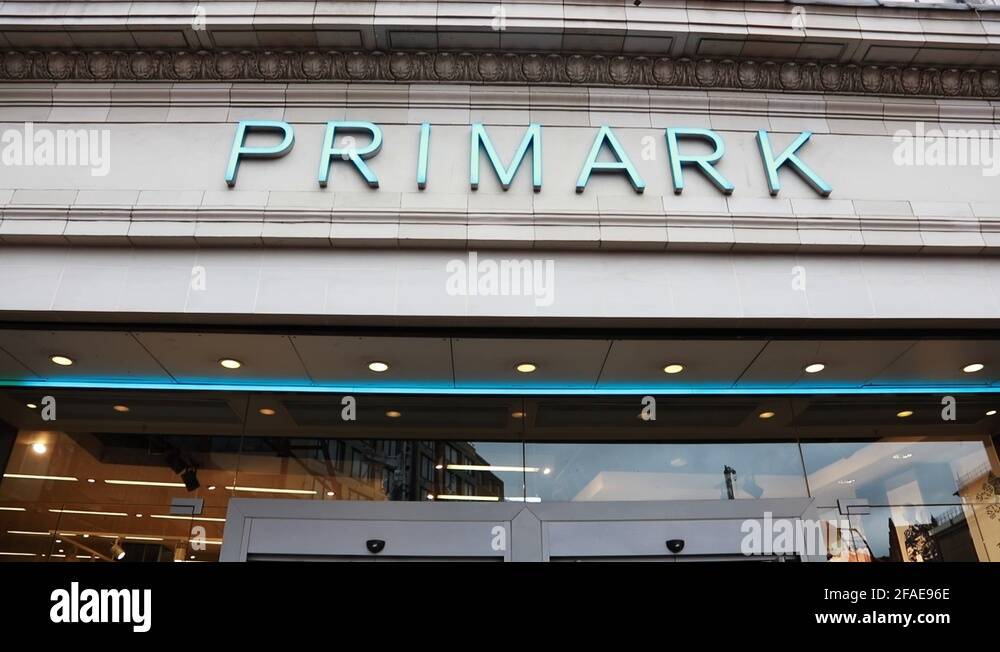 Primark store front in Oxford Street central London. Primark is a ...
