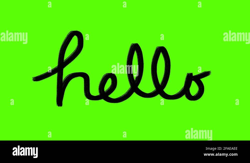 Scribble Doodle Hand Drawn Animation Green Screen Stock Video Footage ...