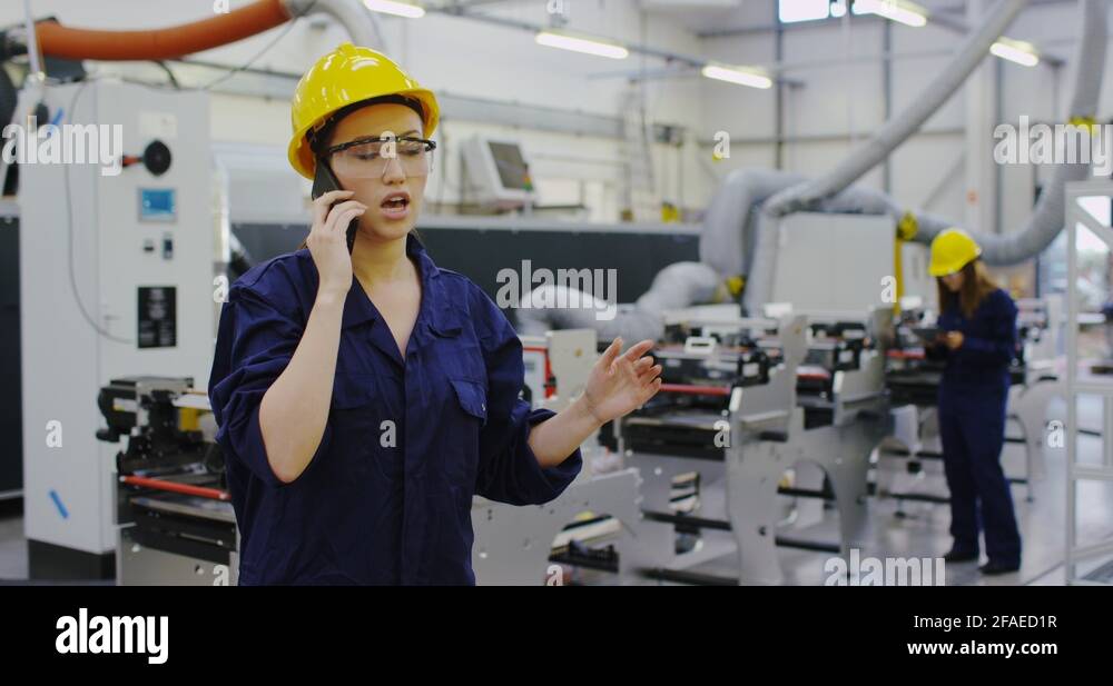 4K Angry & assertive factory manager dealing with a problem over the ...