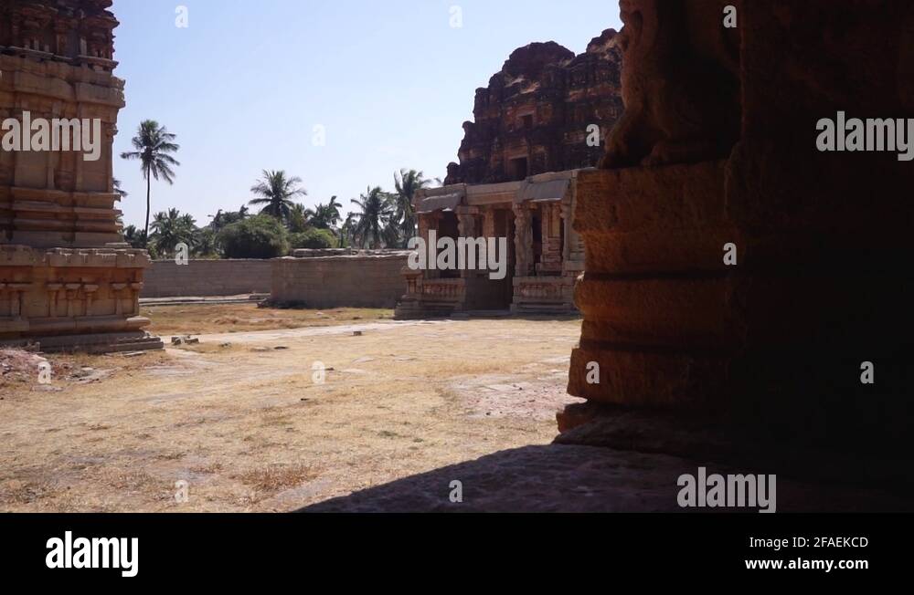 Architecture ancient the city of hampi in india Stock Videos & Footage ...