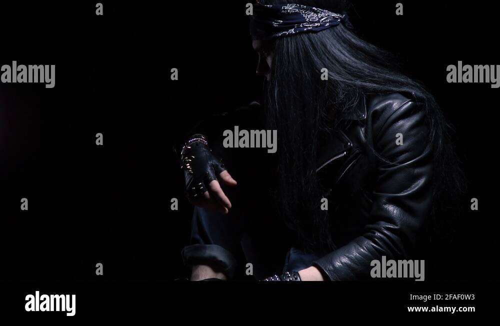 Man long hair bandana Stock Videos & Footage - HD and 4K Video Clips ...