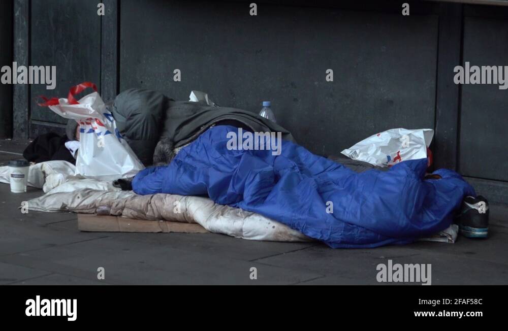 Homeless man sleeping on floor Stock Videos & Footage - HD and 4K Video ...