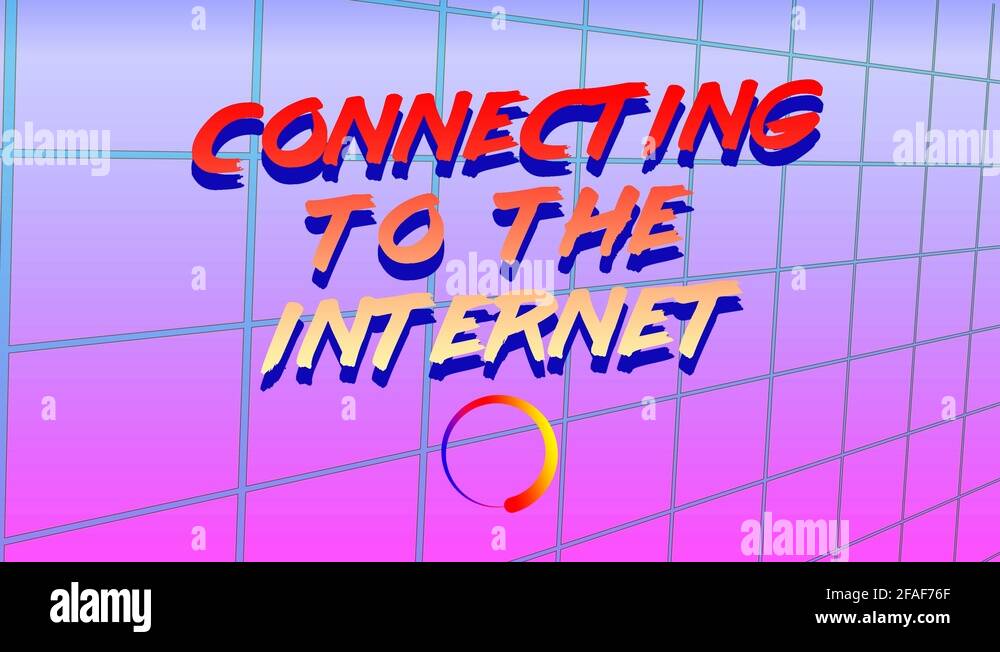 Connecting to the Internet 80s 90s Style Animation Stock Video Footage ...